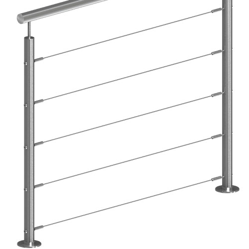 Garde-corps câbles en inox pour terrasse, balcon, murets...