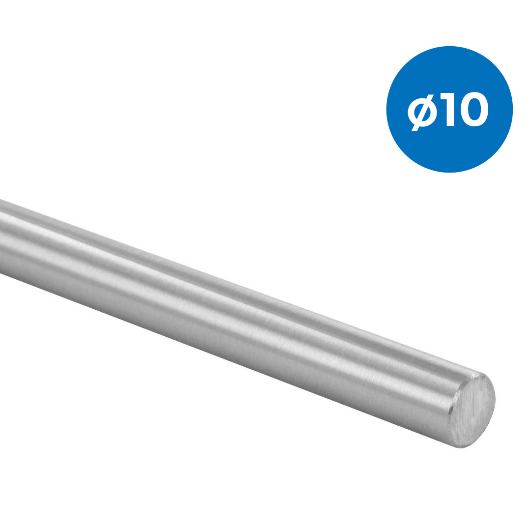 Barre Inox pour Sous-Lisse garde-corps – Ø10 mm Rond Plein | Inox Design