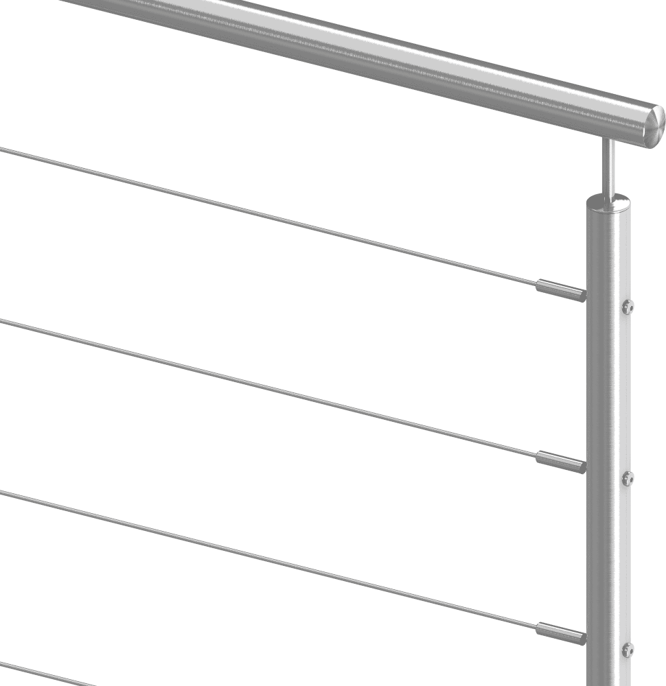 Garde-corps câbles en inox pour terrasse, balcon, murets... | Inox Design