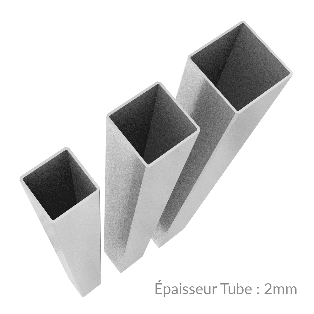 Profilés Carrés Longueur 3000mm | Inox Design