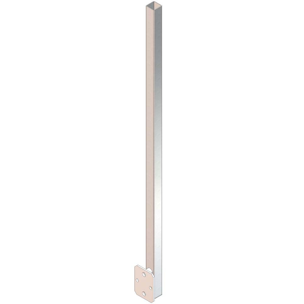 Poteau carré inox 1500 mm – Fixation à l’anglaise | Inox Design