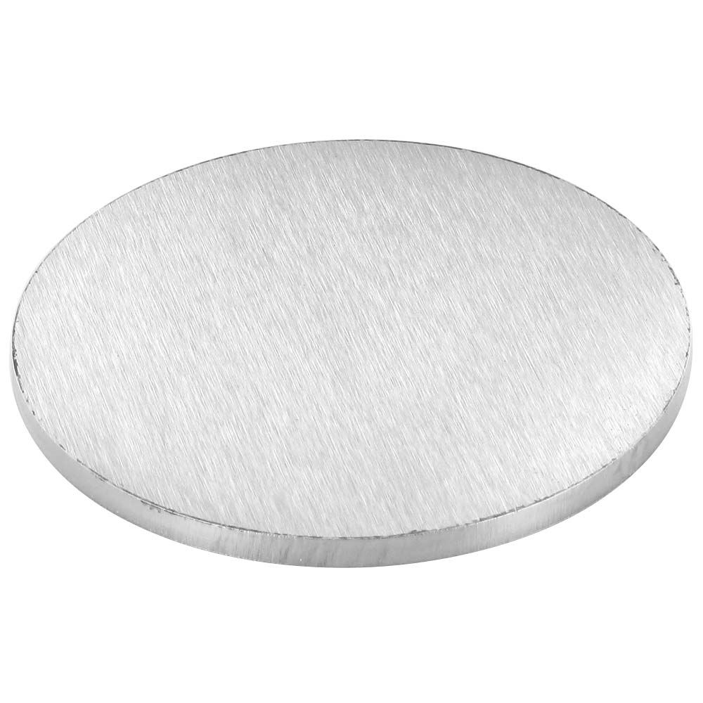 PLATINE RONDE EN INOX BROSSE DECOUPE AU LASER | Inox Design