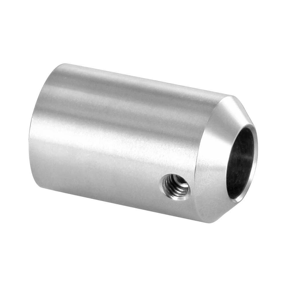 SUPPORT AXIAL DE BARRE INOX SUR PLAT | Inox Design