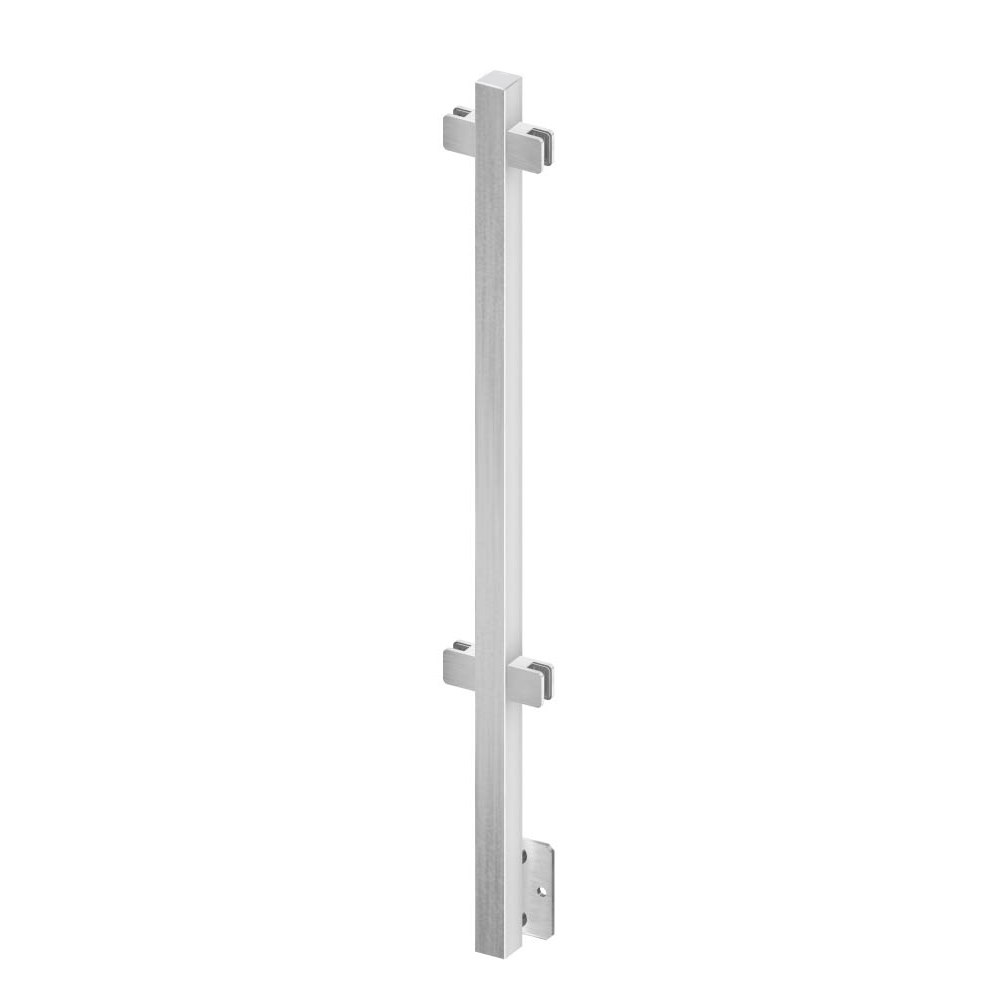 Poteau Carré Inox pour Garde-Corps Verre Sans Main Courante – Pose à l ...
