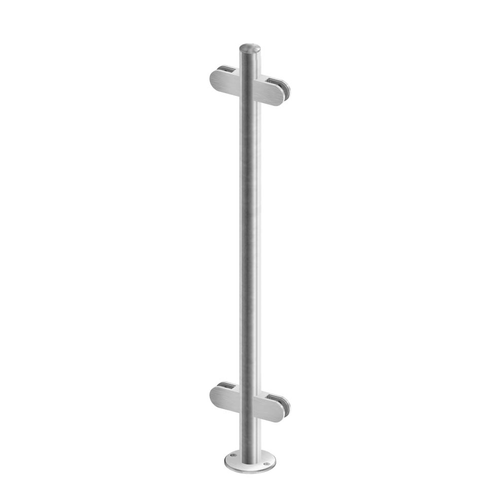 Poteau Rond Inox pour Garde-Corps Vitré Sans Main Courante – Pose à la ...